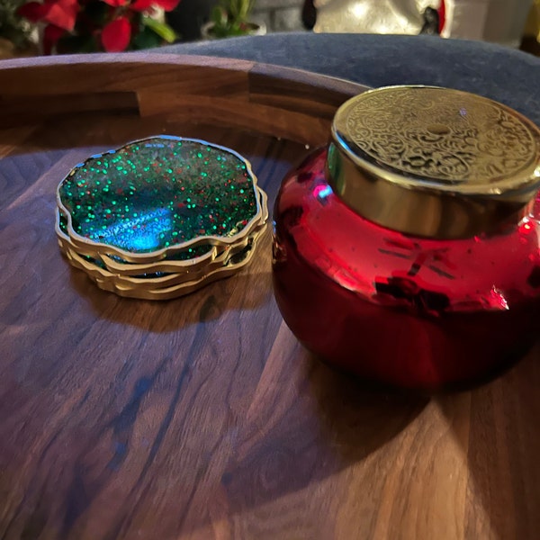 Bullet Shell Brass Casing Ammo Resin Coasters Art Deco Handmade ...