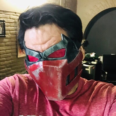 Red Hood Face Mask TEMPLATE - Etsy