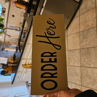 Order Here Sign Restaurant Cafe Coffee Shop Signs Overhead Double Sided ...