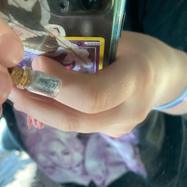 INSCRYPTION Necklace Card in a Bottle Squirrel Black Goat Boulder ...