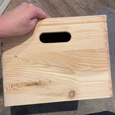 Large Wicker Crate With Handles 3 Variants Storage Box Natural Brown ...