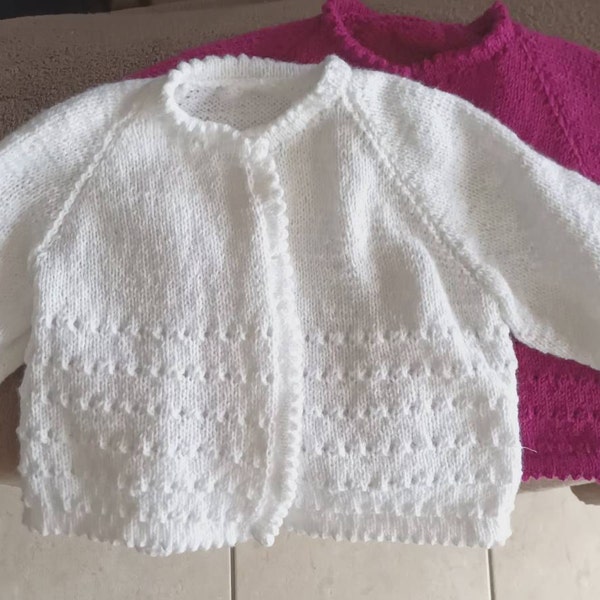 Knitting Pattern Baby Wool Sweater Instructions in English PDF Sizes ...