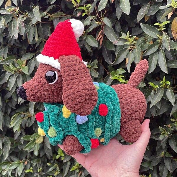 Christmas Dog Crochet Pattern - Etsy