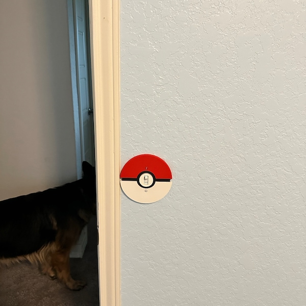 Pokemon Pokeball Light Switch Cover – Kids Room Decor, Gaming Nursery ...