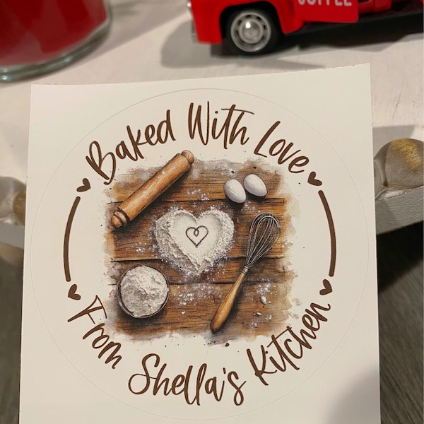Personalized Homemade Bakery Labels || Custom Baking Stickers || Baked ...