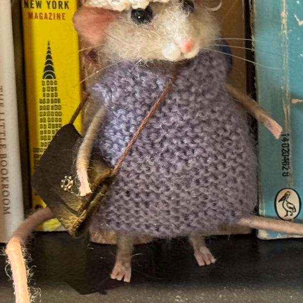 Needle Felted Mouse Professor, Needle Felted Animal, Law School ...
