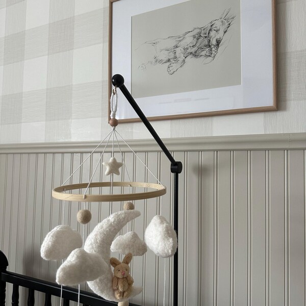 TEDDYS DREAM Cot Mobile, Boucle Cot Mobile, Cloud Mobile, Neutral ...