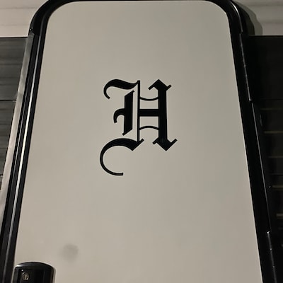Old English Capital Letter H Vinyl Decal Sticker Large Sizes Available ...
