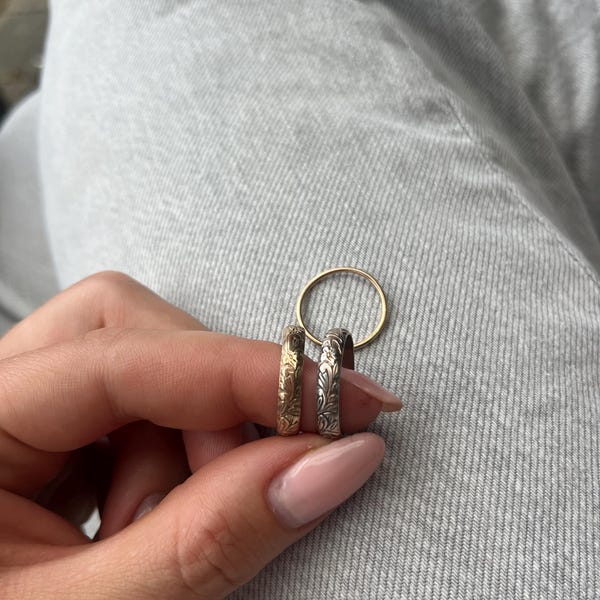 Stackable Minimalist Silver Ring Set, Handmade Stacking Rings for Women ...