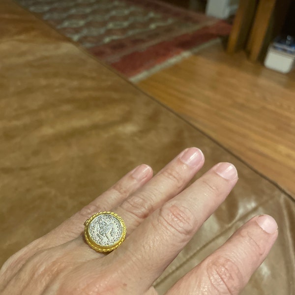 Ottoman Sultans Signet Ring | 24K Gold Plated 925 Sterling Silver ...