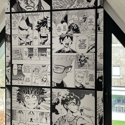 1250 Anime Manga Panels Wall Collage Kit Anime Black & White Collage ...
