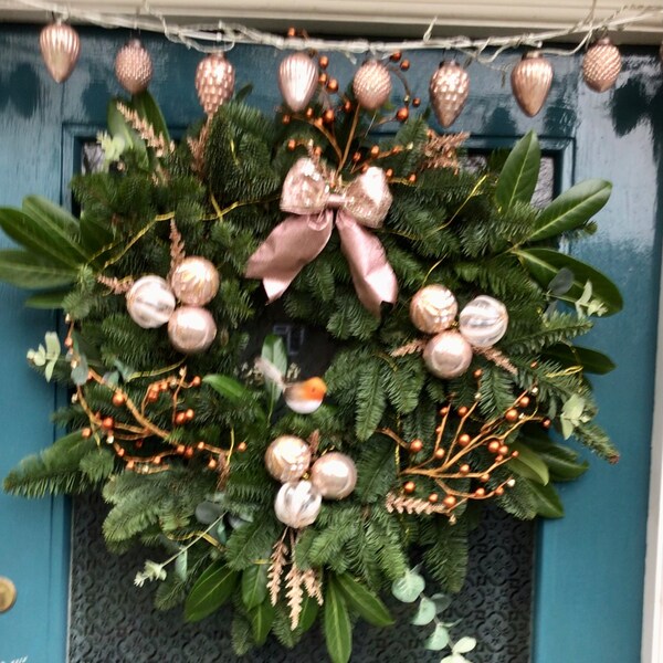 Champagne/rose Gold Tree Topper for 6 Foot Tree With Full Length ...