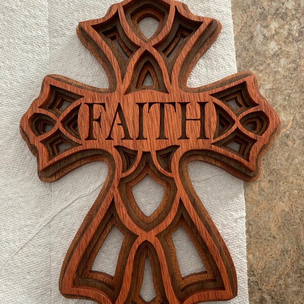 Rosecross 7 Layer Scroll Saw Pattern Valentines Easter Laser CNC Pdf ...