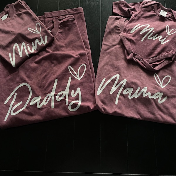 Mama Mini Matching Set, Baby Shower Gift, Mother Daughter Shirts ...