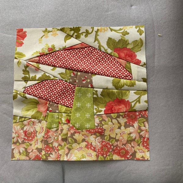 Mushroom Paper Pieced Quilt Block Pattern, PDF - Etsy