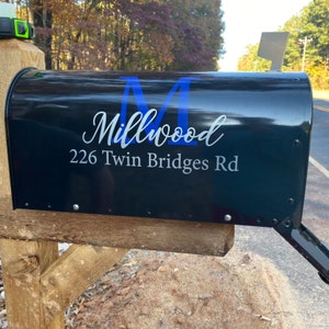 Mailbox Decal Personalized Name and Address Vinyl Decal Family Name and ...