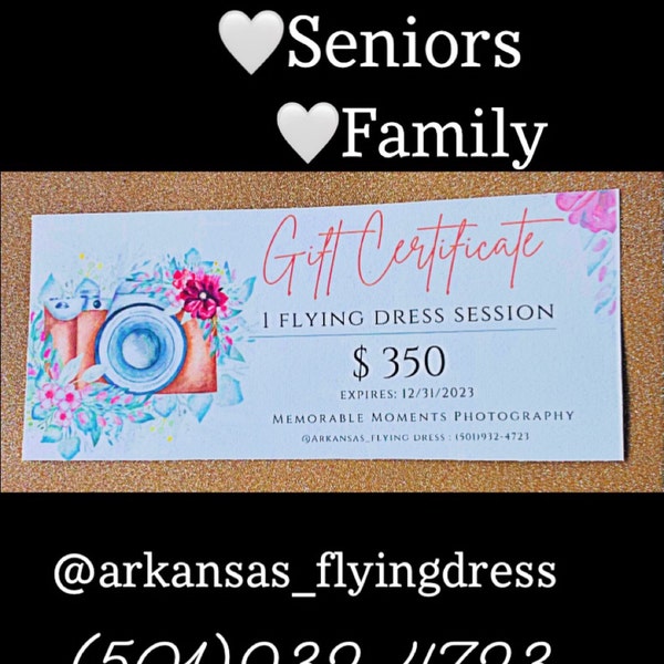 Photography Gift Certificate, Canva Template, Printable Photo Session ...