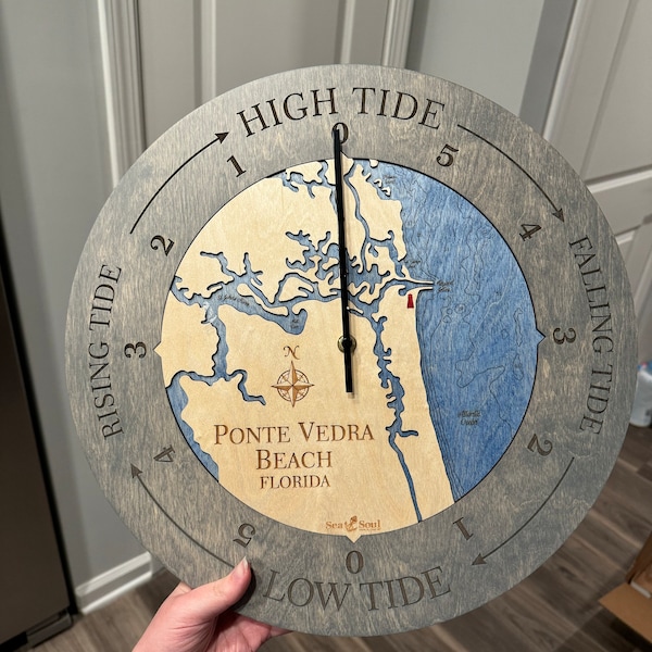 Lake Anna 3D Nautical Wood Map Wall Art, Carved Water Depth Chart ...