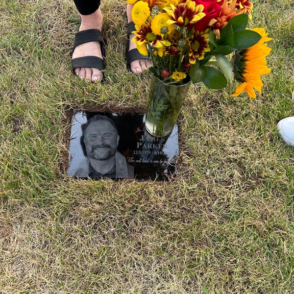 Custom Photo Laser Engraved Granite Headstone Cemetery Grave Marker ...