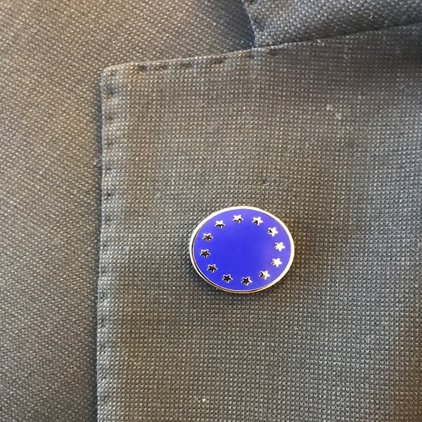 European Flag Enamel Pin, Circular EU Enamel Pin, Europe Metal Pin ...