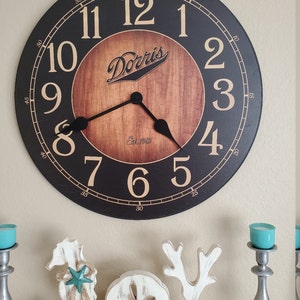 Wine Barrel Lid Clock Large Wall Clock Choose From 8 Sizes. | Etsy