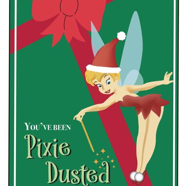 DCL Tinkerbell Pixie Dust Gift Tag - Christmas Fish Extender Gift Tag ...