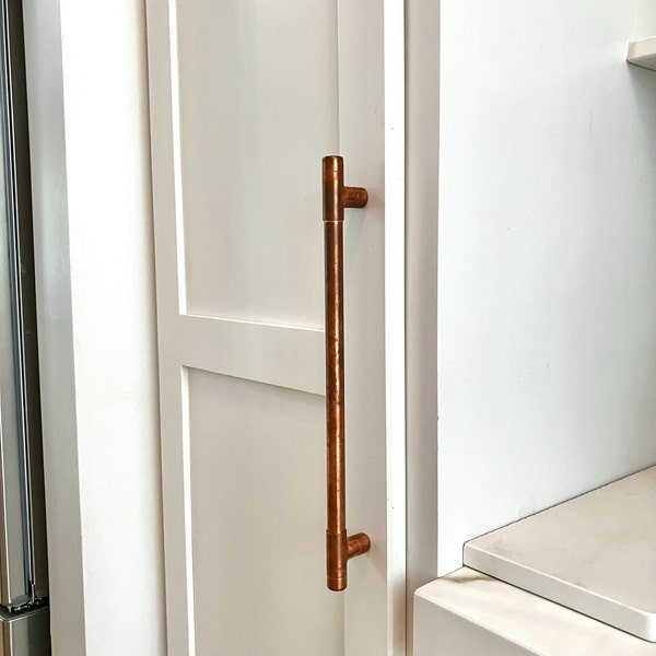 Copper Handles T Pull. Copper Drawer Pull. Cabinet Hardware. Copper Kitchen Cupboard. Pulls ...