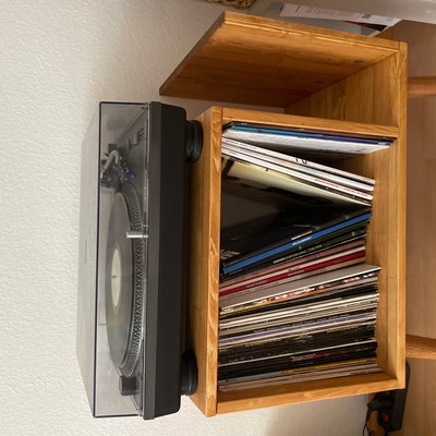 Unique Birch Wood Record Player Stand, Retro Home Decoration,vinyl ...