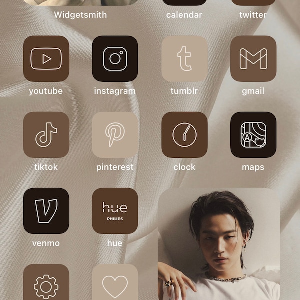 Classic App Icons, App Icons Aesthetic, Elegant Beige Cream Brown Icons ...