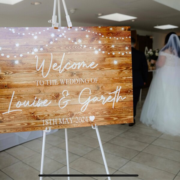 Rustic Wedding Welcome Sign - Etsy