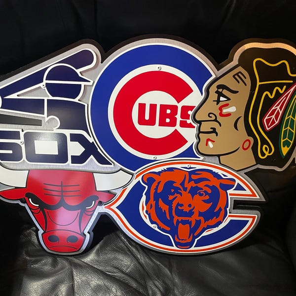 Chicago 5 Team Combo Wall Décor. - Etsy
