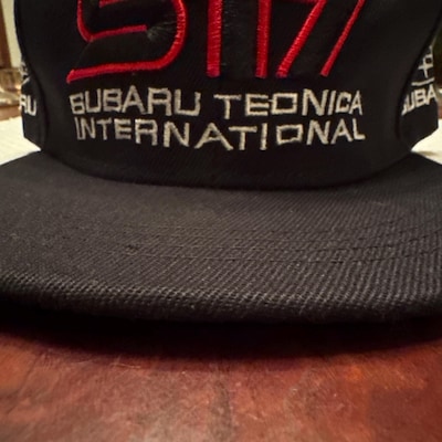 Vintage Rally Blue Subaru Rally Race Cap Baseball Cap Gold Embroidery ...