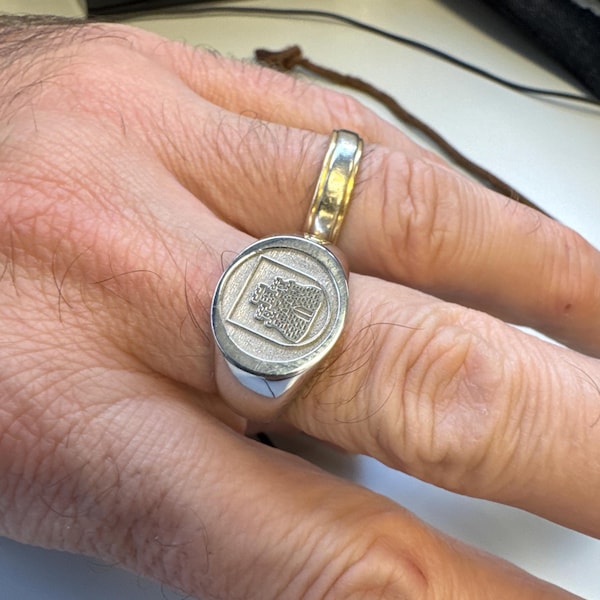 Family Signet Ring Silver Sterling 925 | Personalized Family Crest ...