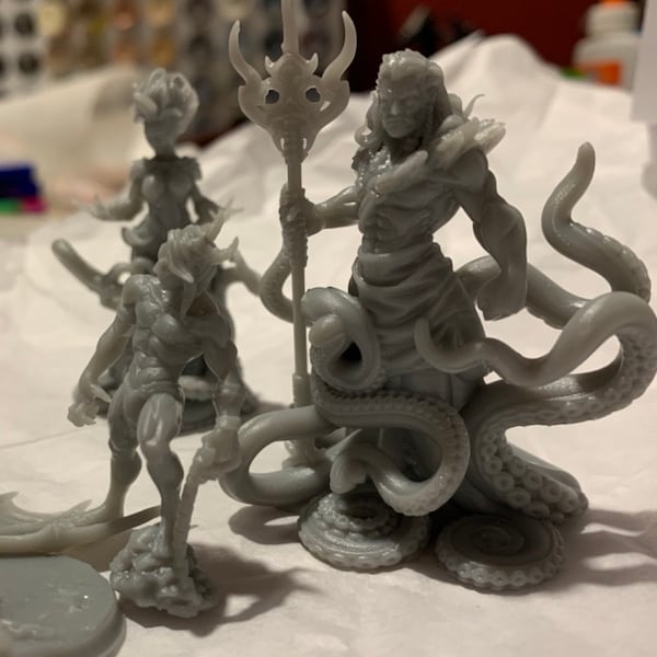 Cecaelia, Male and Female Resin Miniature - for D&D Dungeons and ...
