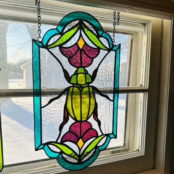 Beetle Stained Glass Pattern Download - Etsy