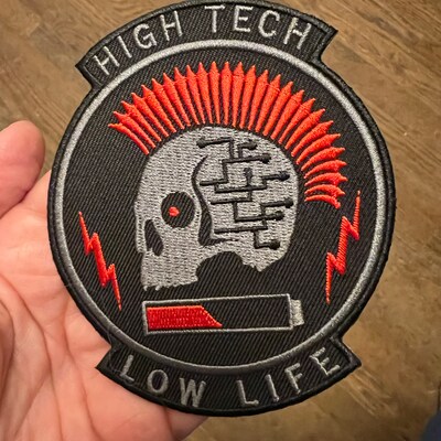 High Tech Low Life Patch - Etsy