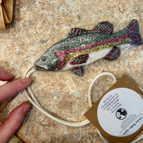 Fish Soap on a Rope Realistic Hand Painted Fun Gift for Outdoorsmen ...