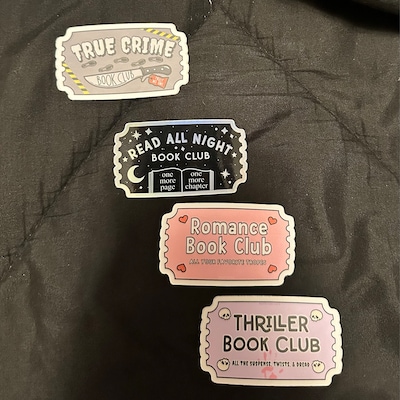 Thriller Book Club Sticker Bookish Stickers Gifts for Readers Coffee ...