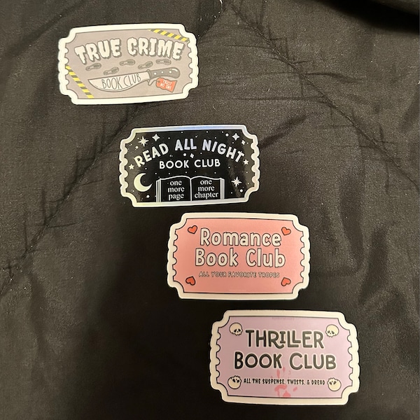 Thriller Book Club Sticker | Bookish Stickers | Gifts for Readers ...
