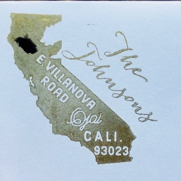 California Return Address Stamp California Stamp State Stamp ...