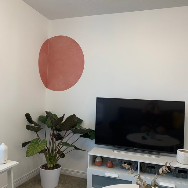Mia - Adhesive Wall Decal | Circle Shape Sticker - Etsy
