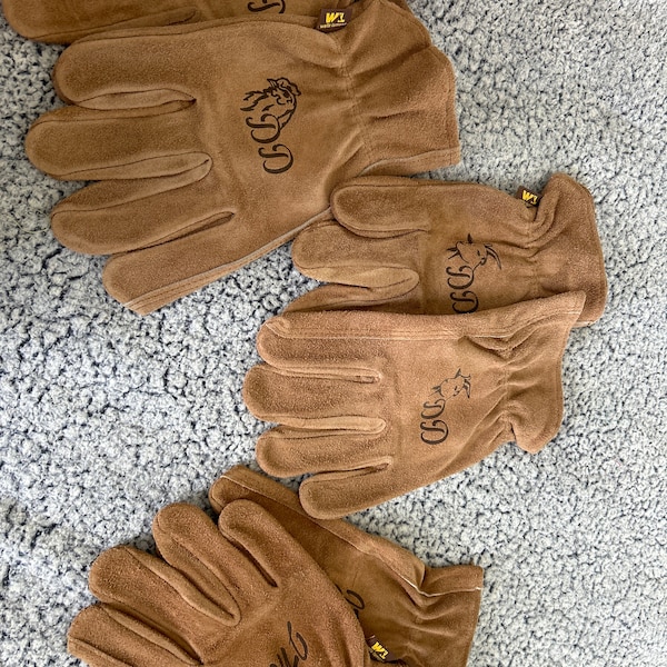 Custom Cowboy Gift, Western Trucker Hat, Leather Work Gloves, Roping ...