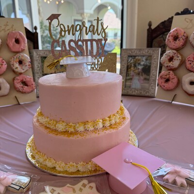 Cheerleading Megaphone Glitter Cake Topper Personalized Cheerleader ...