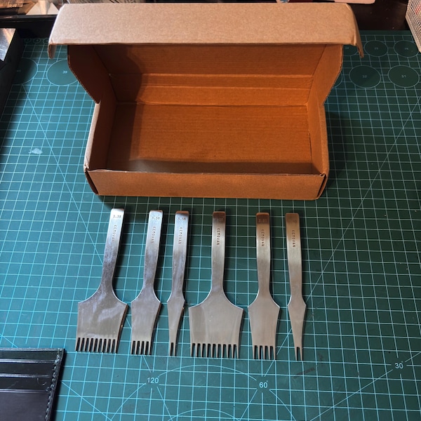 French Pricking Iron Set - 2.7mm -4.5mm - Leather Stitching Irons - Etsy