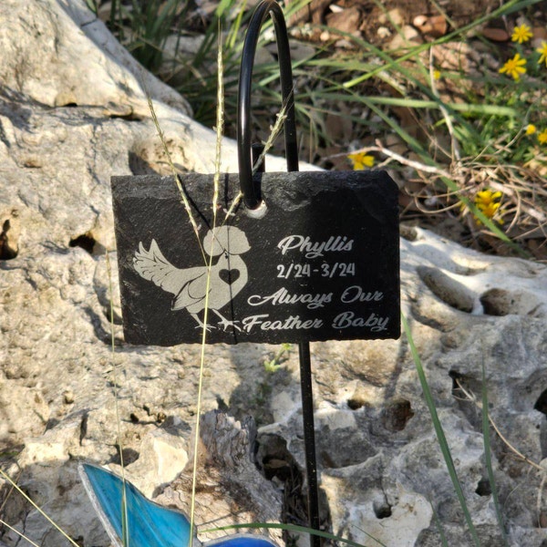 Personalized Chicken Pet Memorial Slate Marker With Stand - Etsy