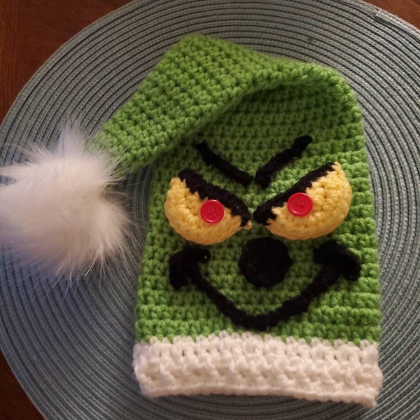 EASY CROCHET PATTERN - Grinch Inspired - Christmas Hat - Holiday - Elf ...