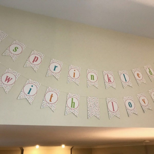 Banner Pink Baby Sprinkle Custom Baby Shower Pastel Sprinkled Party ...