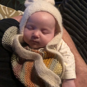 Little Bear Bonnet, Baby Knitted Hat, Baby Bonnet, Photoprops, Alpaca ...