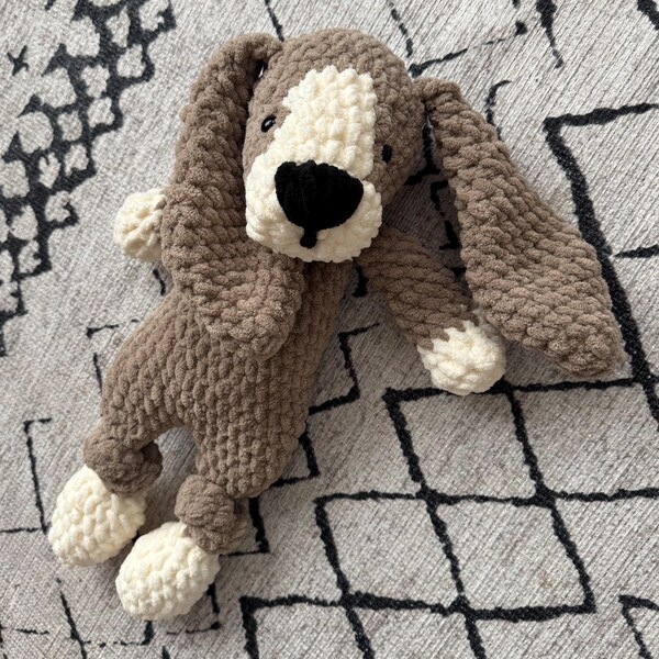 Puppy Crochet Pattern, Dog Crochet Pattern Knotted Lovey, Beagle ...