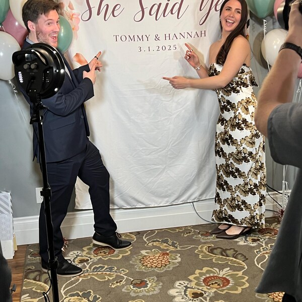 Engagement Banner, Hedge Wall Sign, Hedge Wedding Backdrop, Engagement ...